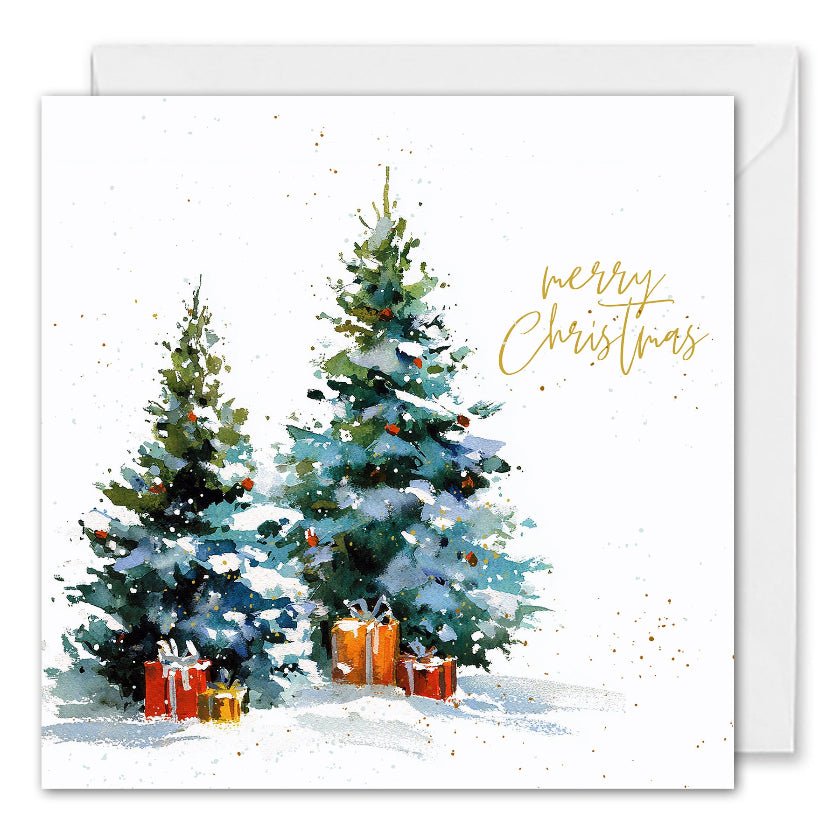 Christmas Trees Card - Custom Logo - Clients, Employees | Greetd