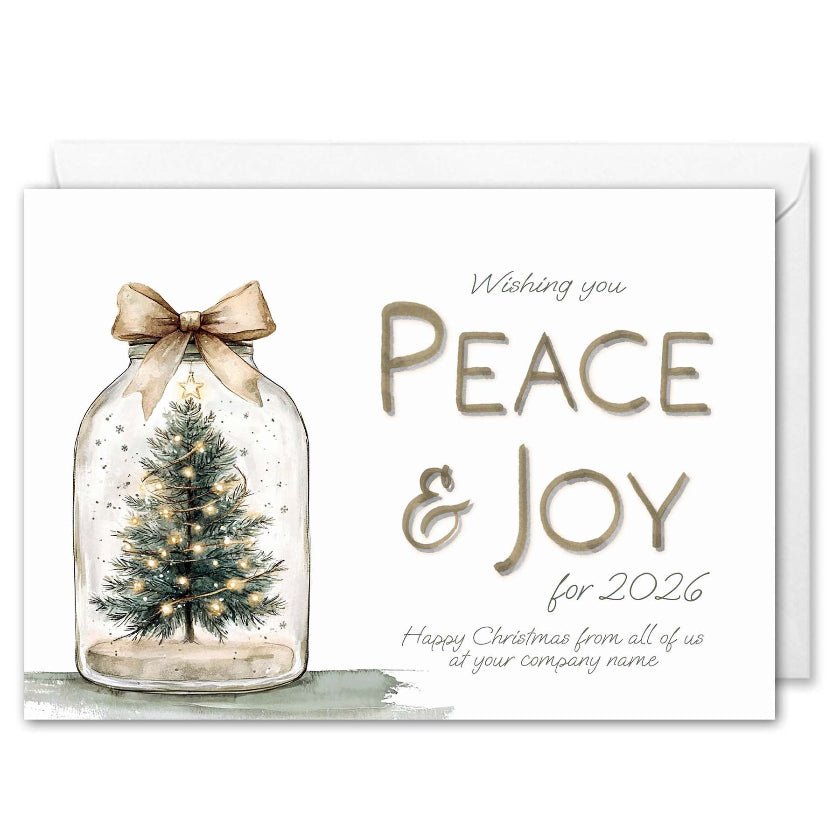 Peace & Joy for 2026 - Custom Corporate Christmas Cards | Greetd