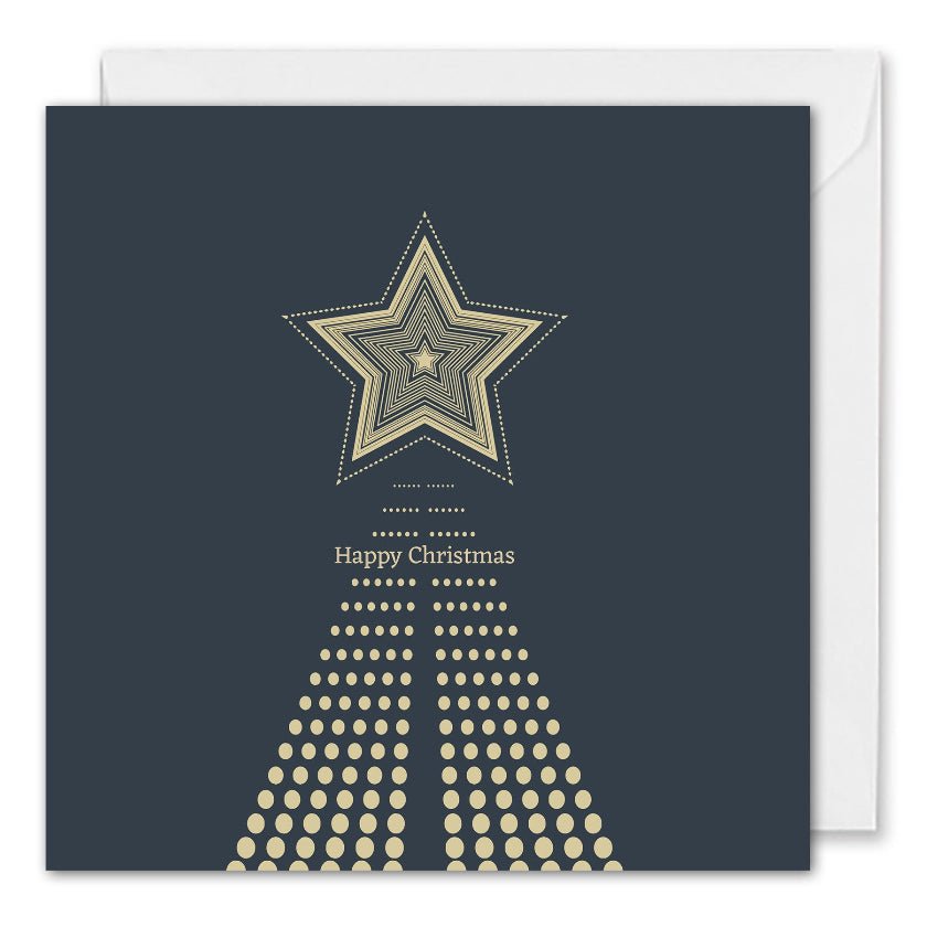 Brand Colour Christmas Cards - Custom Logo - Starlight | Greetd