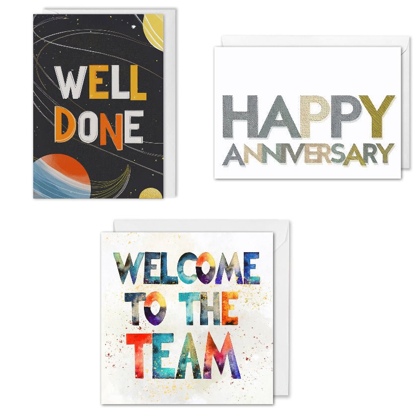 Work Milestones Cards Sample Pack - 3 cards for FREE | Greetd